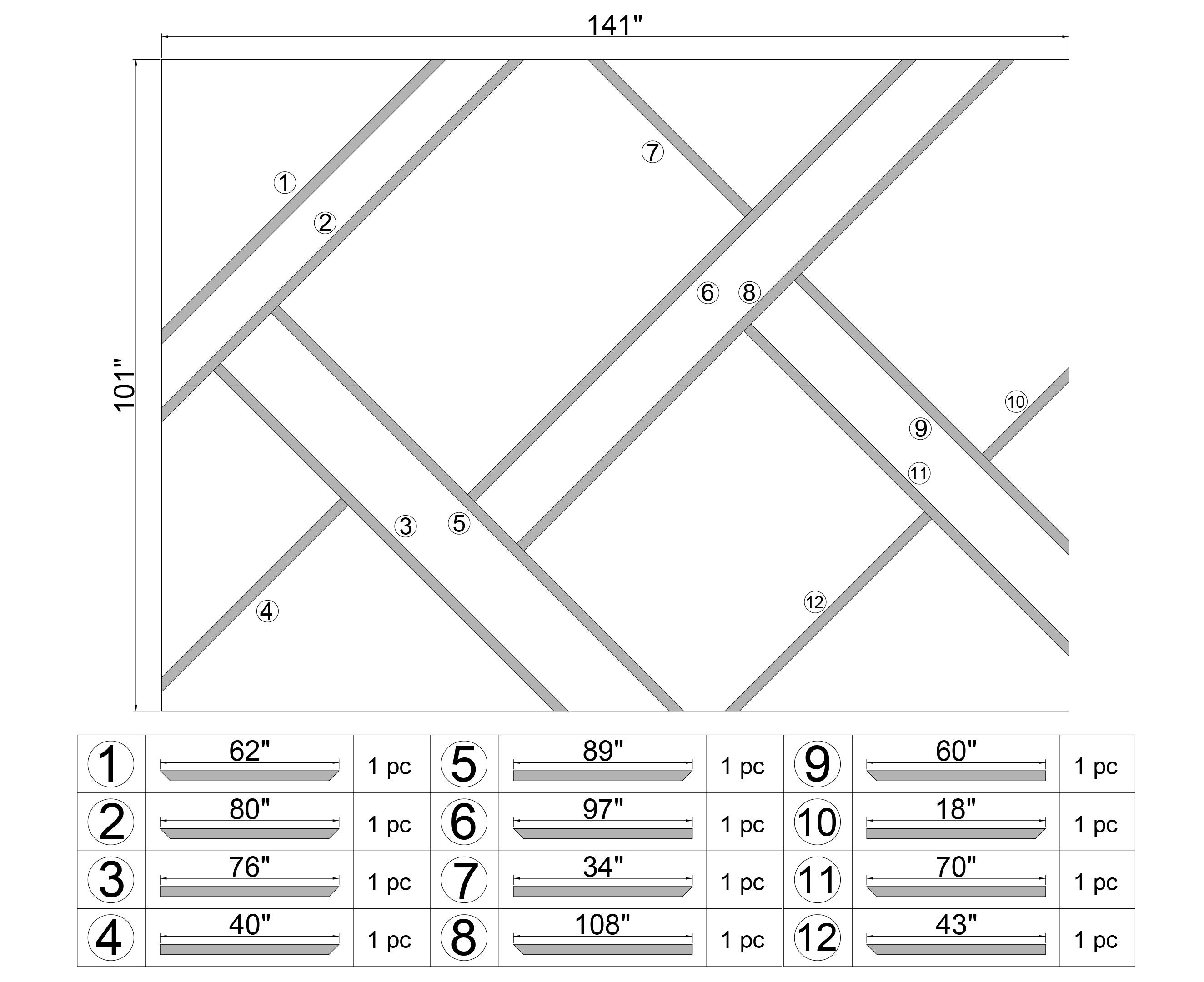 Criss-cross Wall Molding Panel – Full Kit or Digital Plan | Custom Trim ...