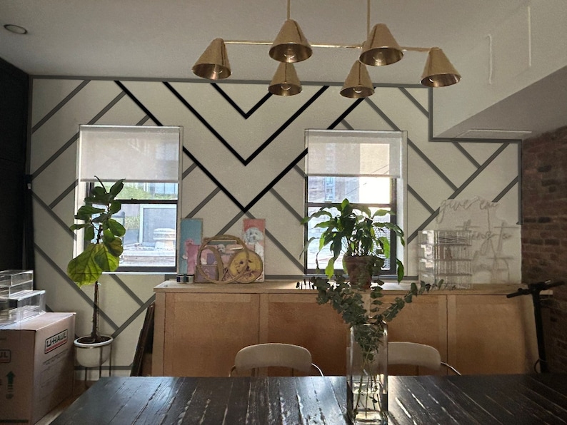Diagonal Wall Panel Molding Kit or Printable Plan | Bold Framed Trim ...