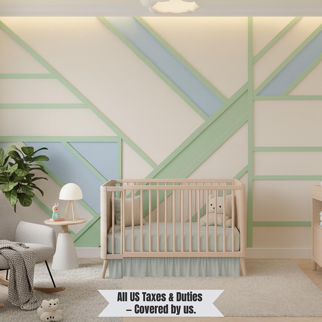 Custom Wall Molding Kit or Digital Blueprint With Diagonal Panel Layout ...