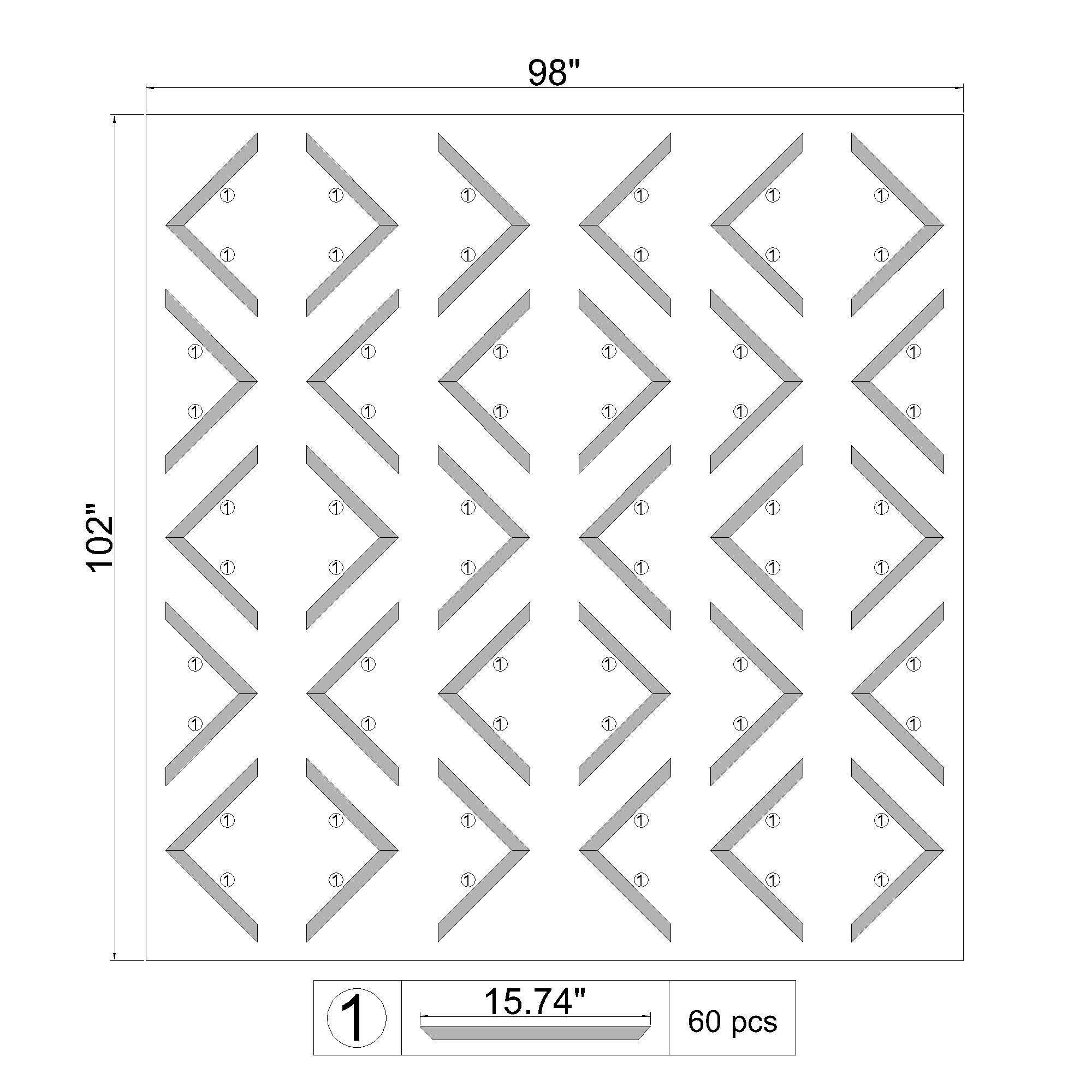 Chevron Arrow Wall Moulding Kit or Plan | Modern Polystyrene Trim ...