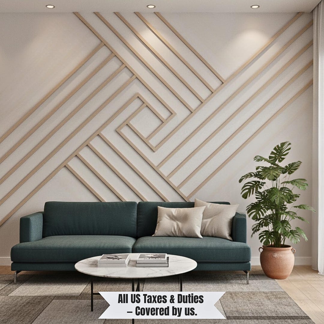 Modern Wall Molding Panel Kit or Digital Blueprint – Minimalist ...