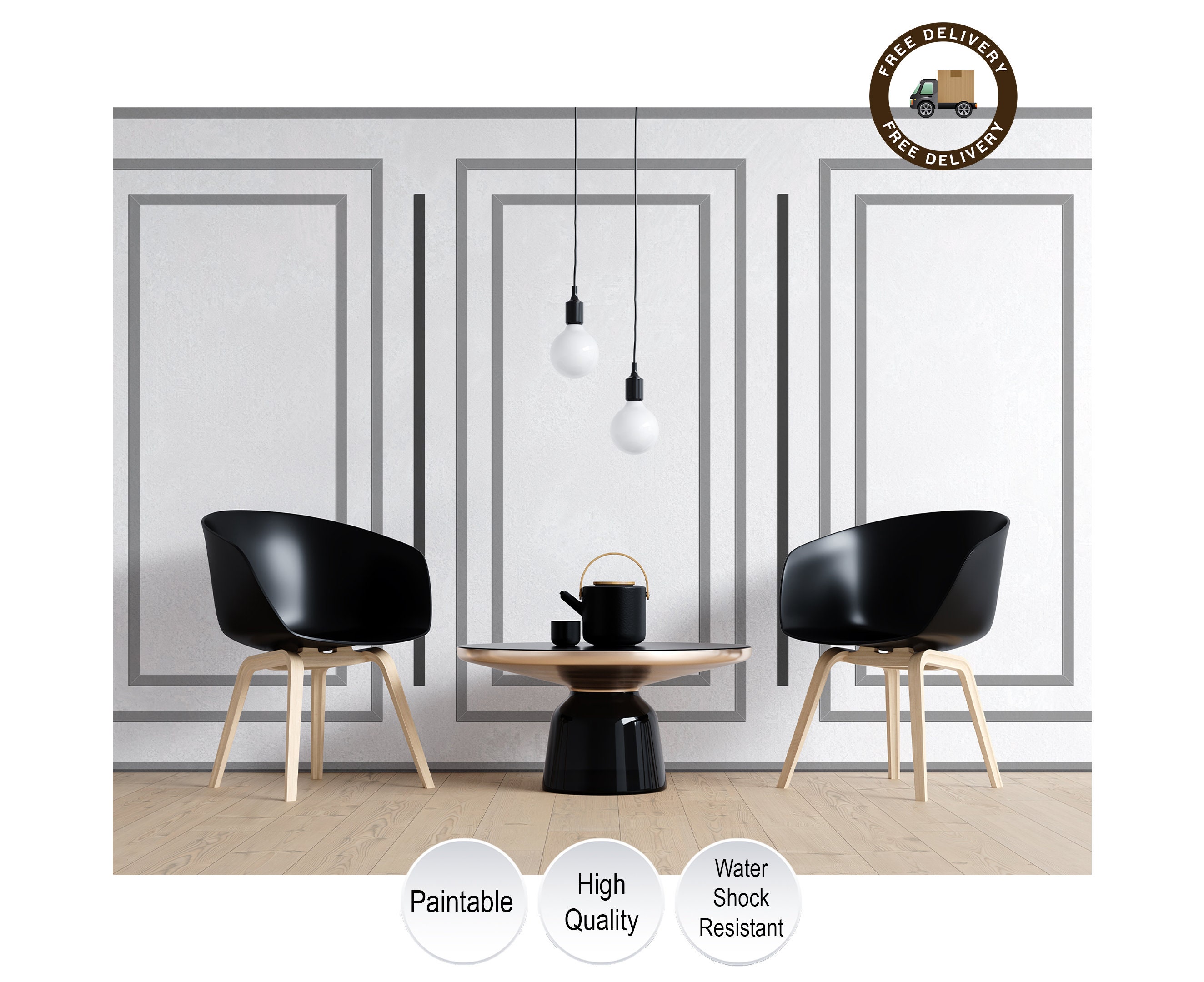 Wall Molding Custom, Custom Wall Design, Wall Decor Molding, Wall ...