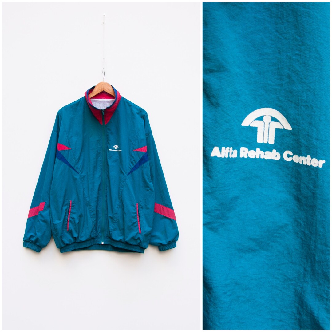 80s Windbreaker Men Medium Retro Windbreaker 80s Wind Jacket Women ...