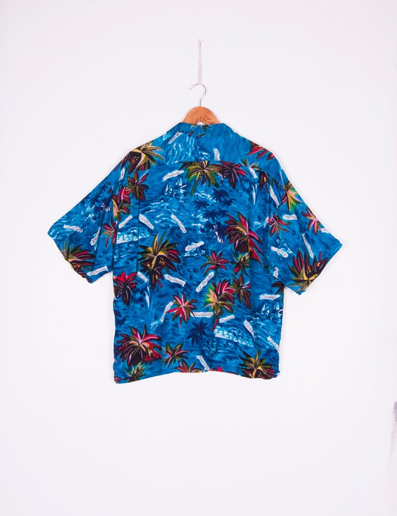 Vintage Beach Shirt Men Large Tropical Print Shirt Su… - Gem