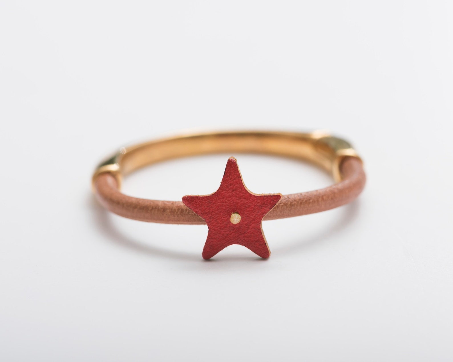 Leather Magnetic Cuff, Leather Bangle for Women, Boho Bracelet, Red ...