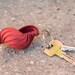 Red Leather Women's Keychain, Shell Leather Keyring for Her, 3D Form ...