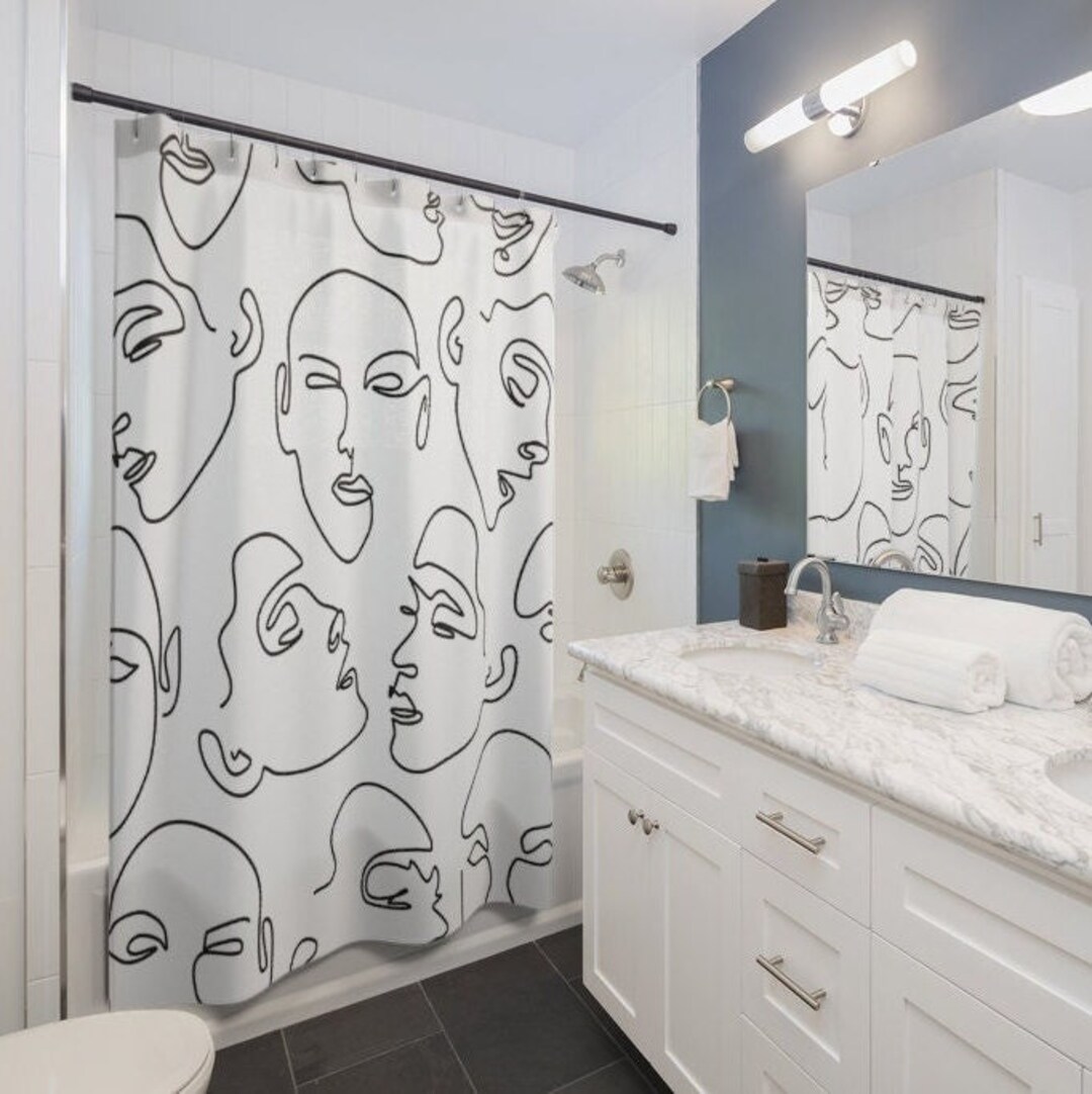 Female Portrait Shower Curtains Shower Curtains Fabulous Shower