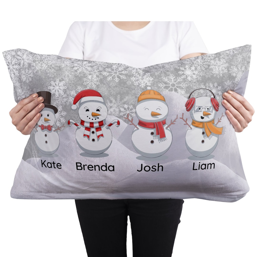 Snowman Personalized Christmas Lumbar Pillow Christmas Home Decor ...