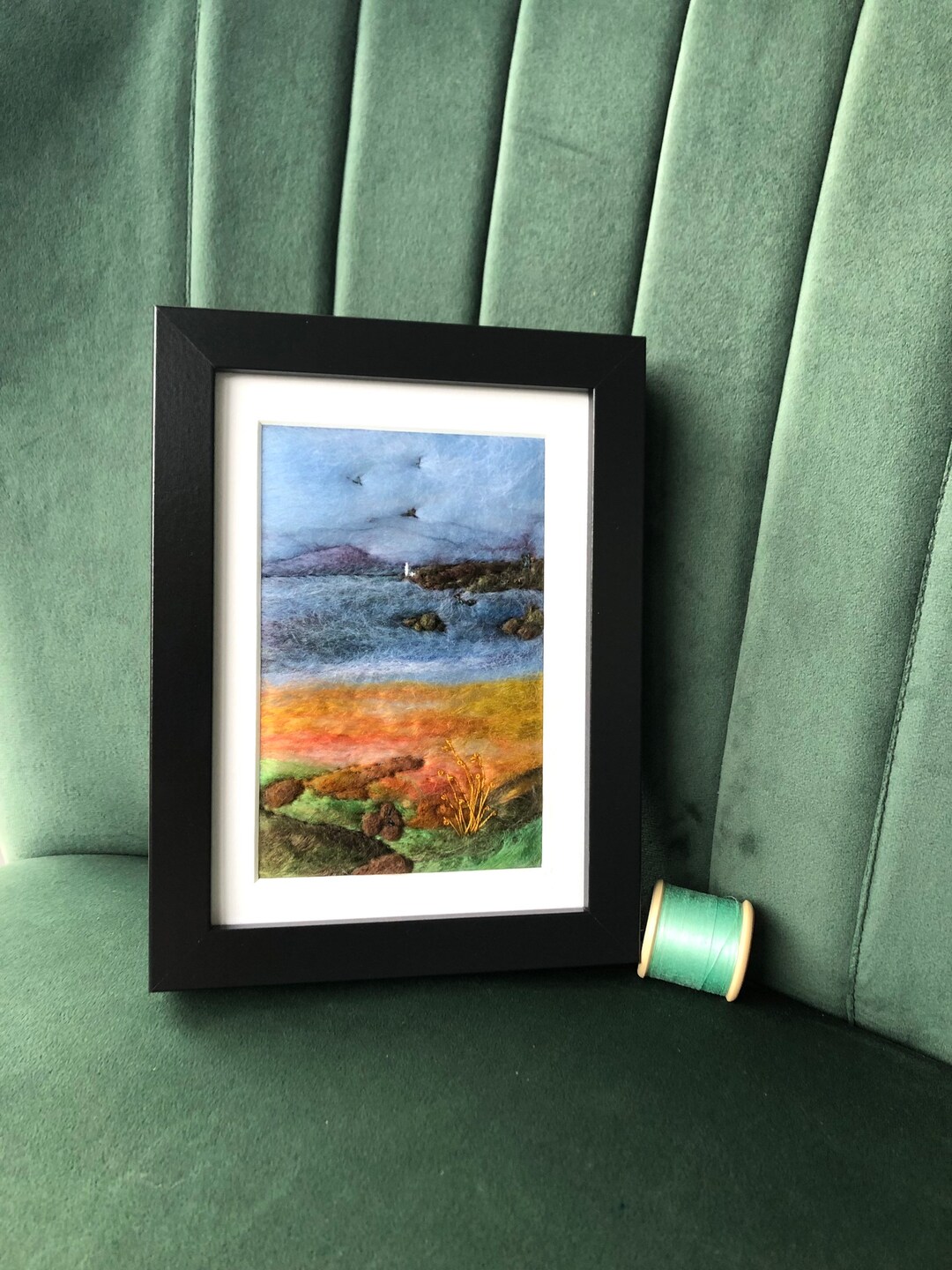 The Shore: a Handmade Needle Felted and Embroidered Picture - Etsy