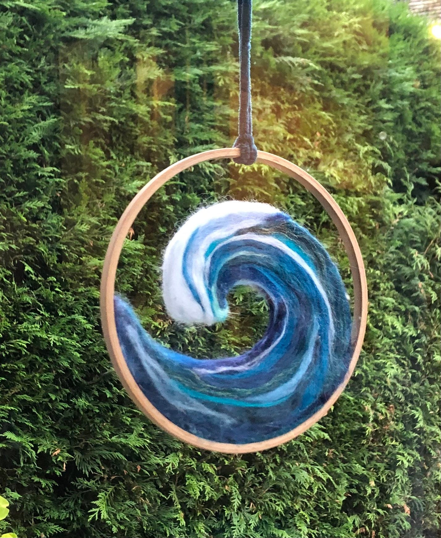 The Wave: Needle Felted Art - Etsy