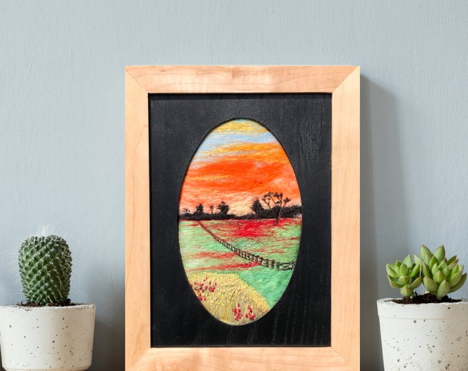Sunset Over Flanders Field : a Handmade Needle Felted and Embroidered ...