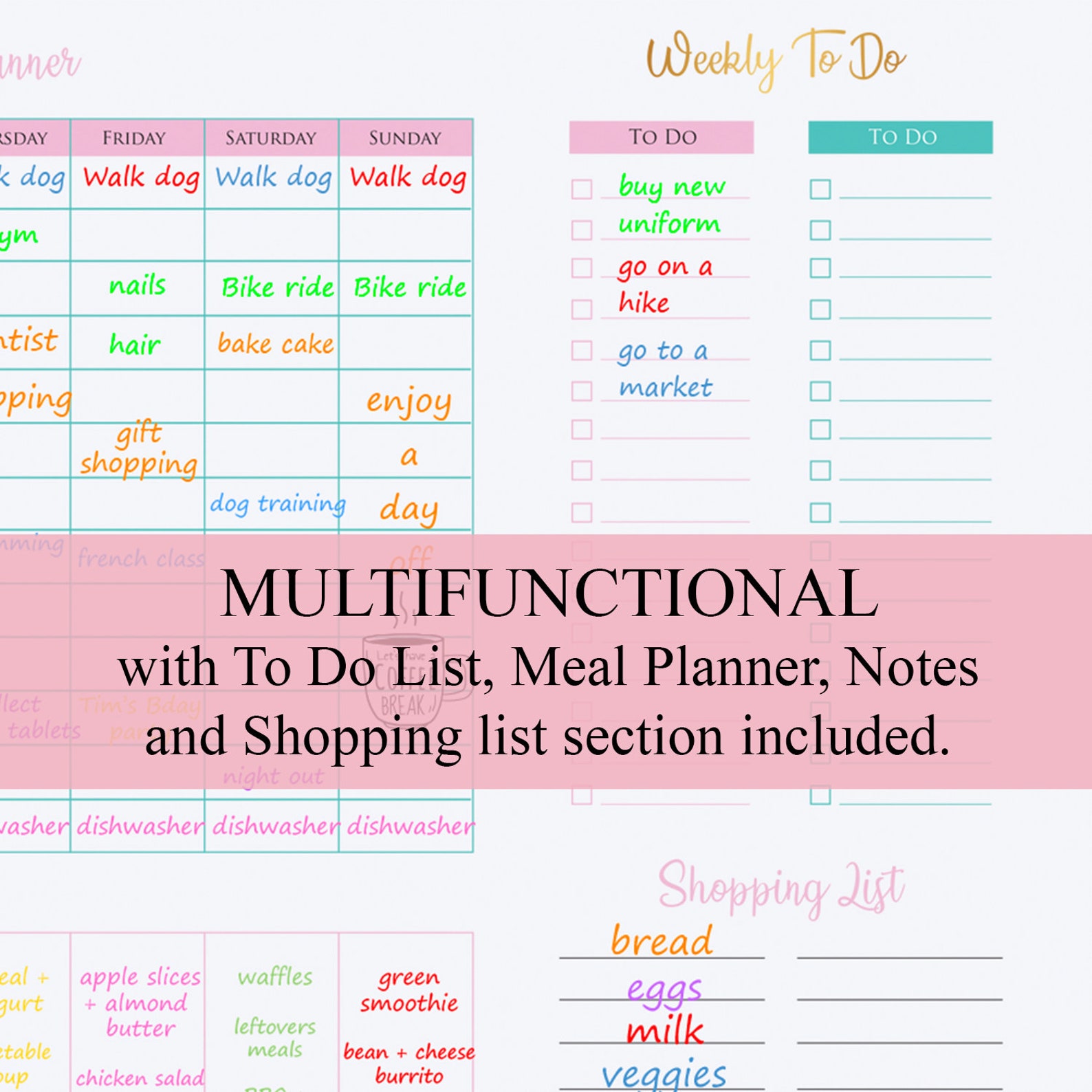 Weekly Magnetic Fridge Planner Family Organiser Whiteboard - Etsy UK
