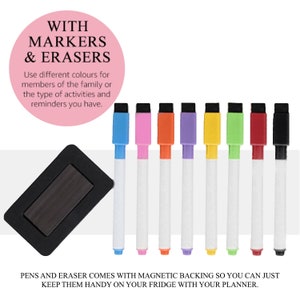 Weekly Magnetic Fridge Planner – Family Organiser - Whiteboard Notice ...