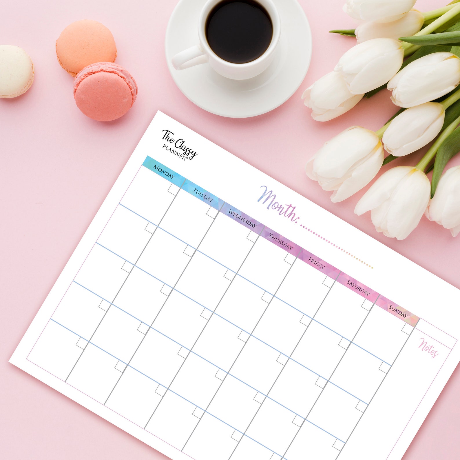 A4 Monthly Desk Pad Planner Notebook Organiser With Notes - Etsy UK