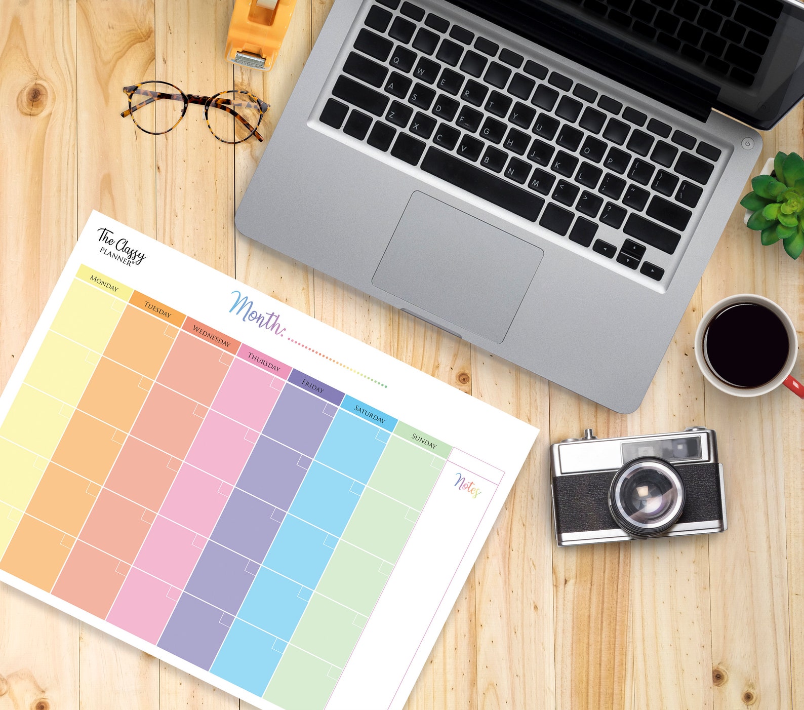 A4 Monthly Desk Pad Planner Notebook Desktop Organiser With - Etsy UK