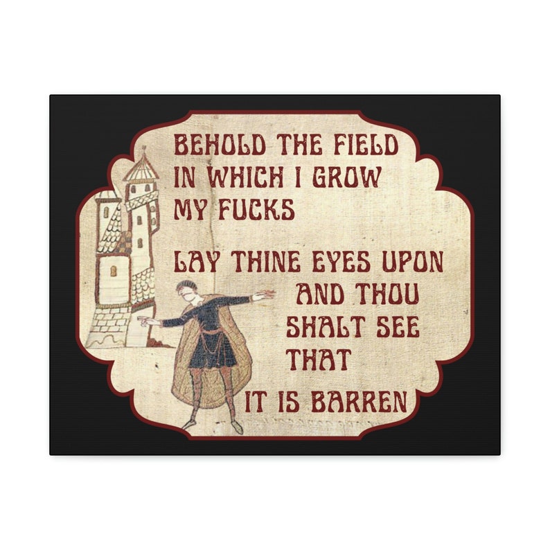 Behold the Field in Which I Grow My Fvcks ... It is Barren - Etsy