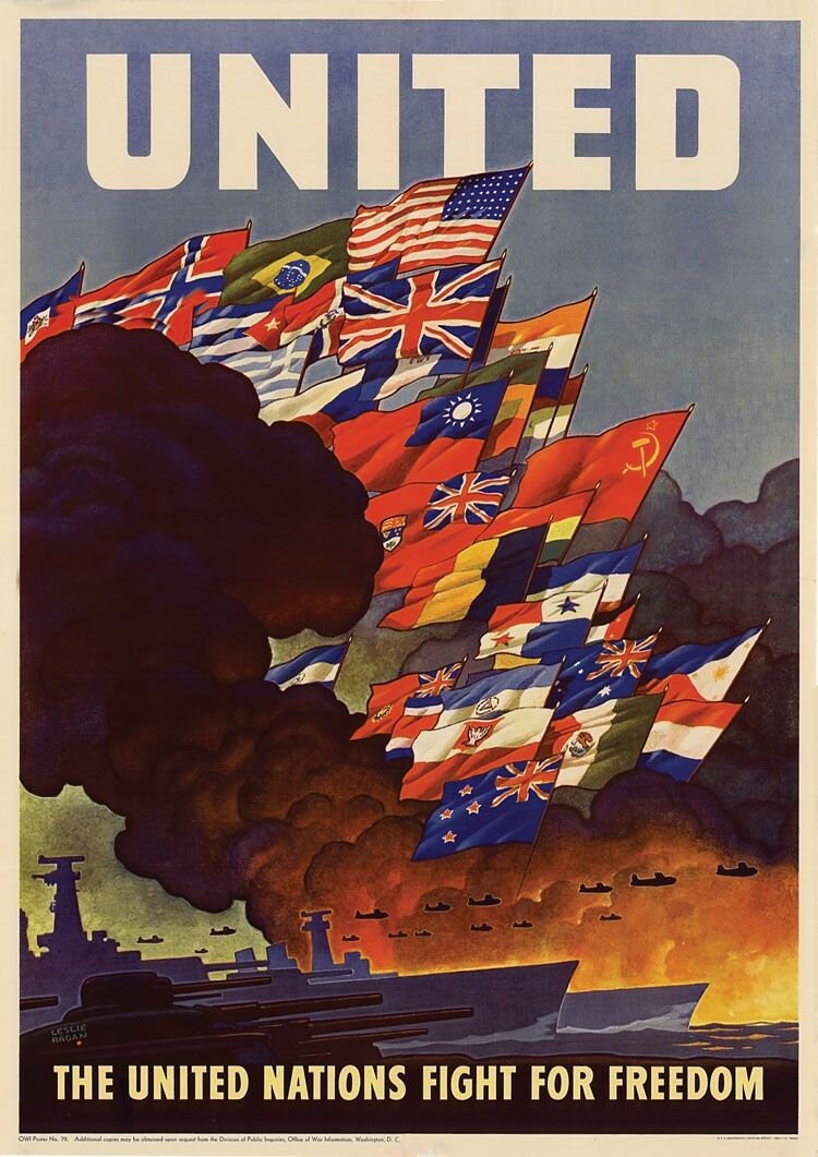 United Nations Retro War Giclee Poster Restored Vintage Wall | Etsy