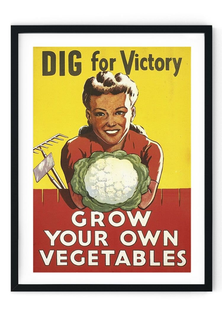Dig for Victory Retro War Giclee Poster Restored Vintage Wall - Etsy UK