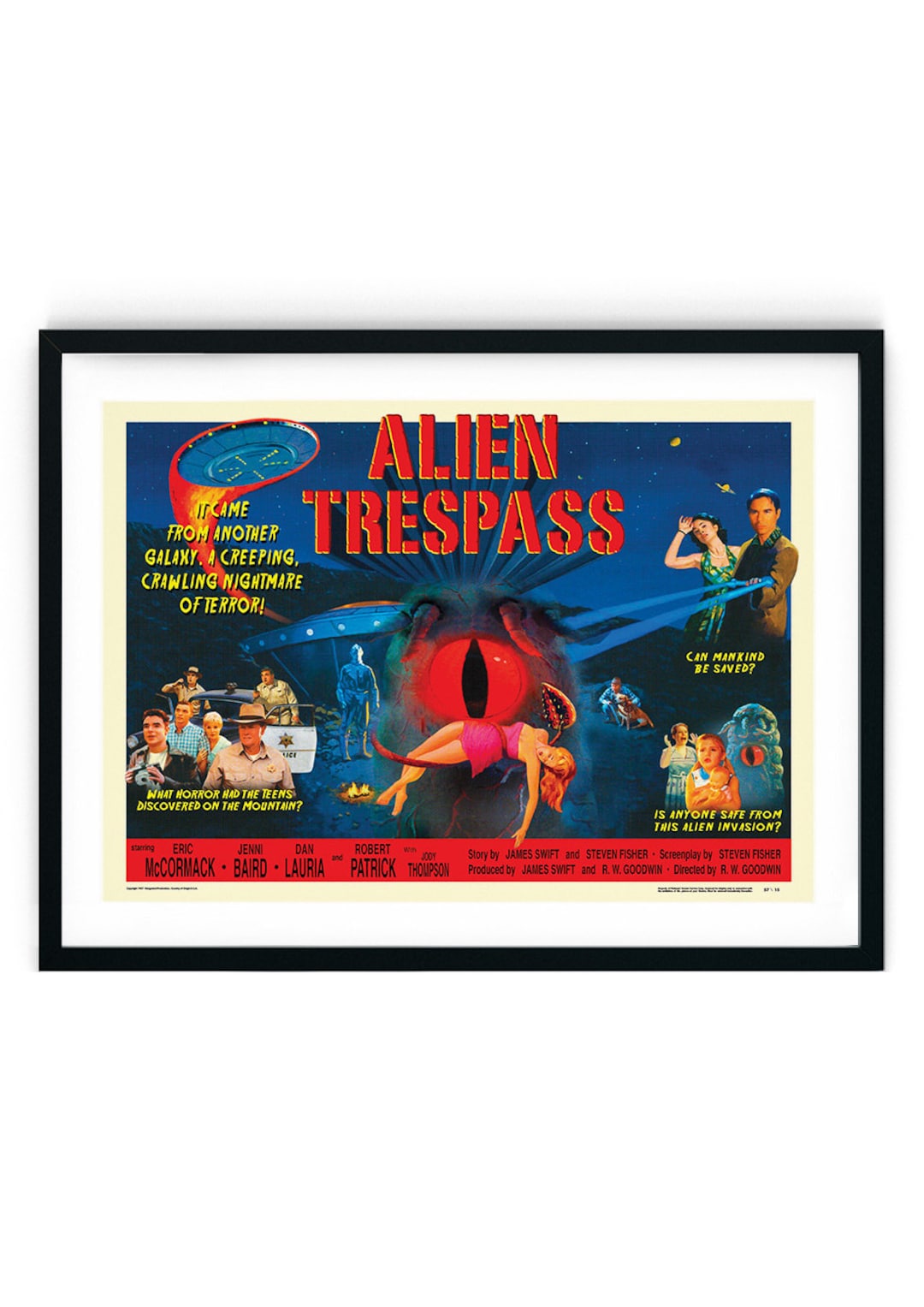 Alien Trespass Retro Film Poster, Restored Vintage Film Poster, Office ...