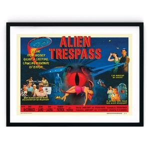 Alien Trespass Retro Film Poster, Restored Vintage Film Poster, Office ...