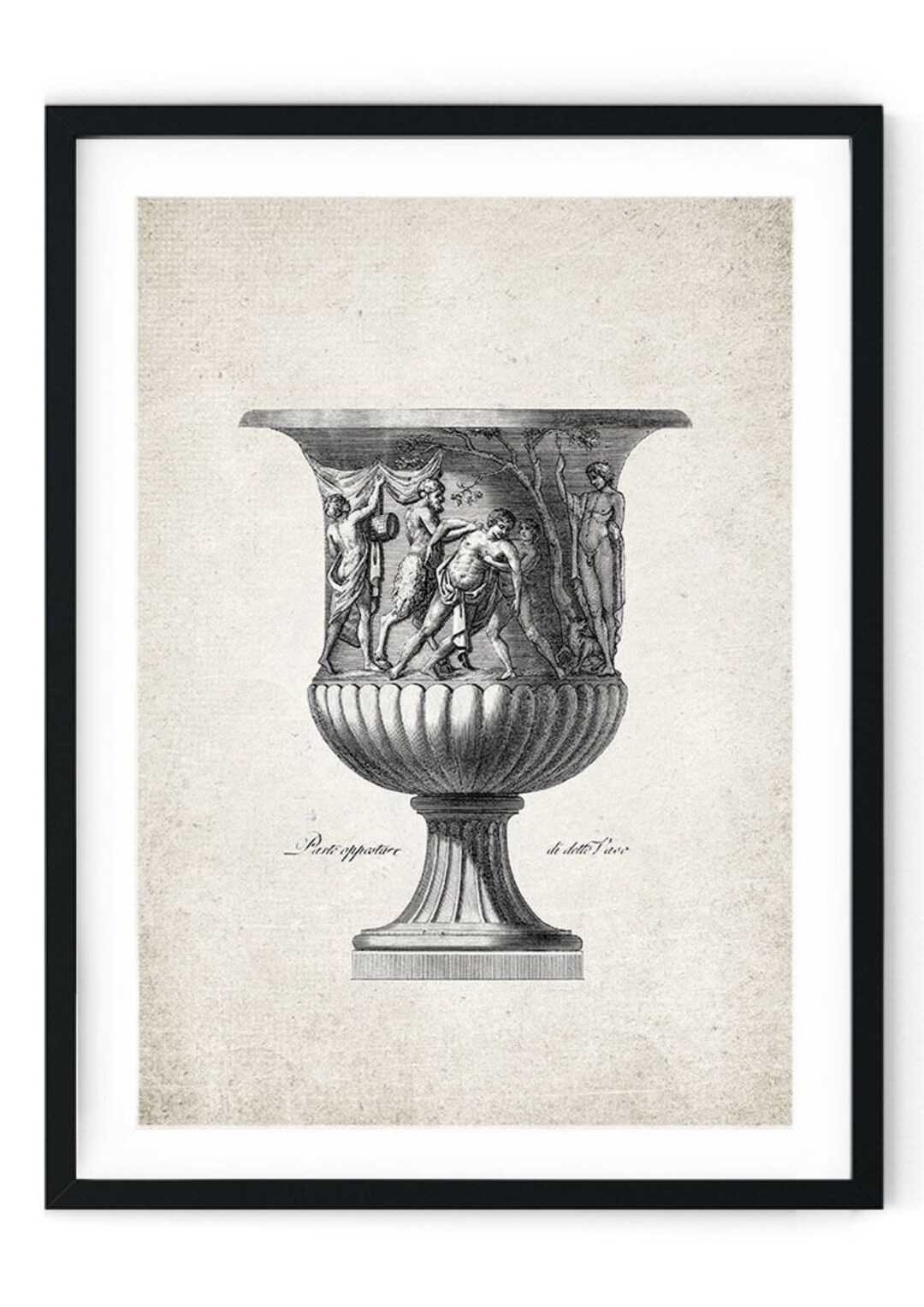 Roman Vase #6 Giclee Urn Print, Restored Vintage Wall Art, Roman Print ...