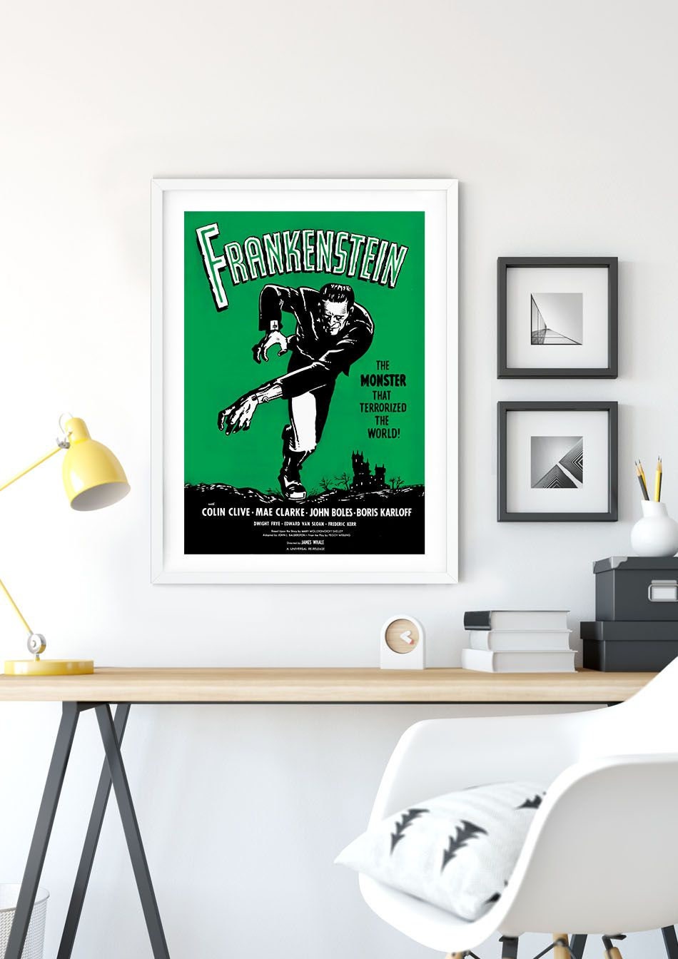 Frankenstein Retro Film Poster Restored Vintage Wall Art Old | Etsy