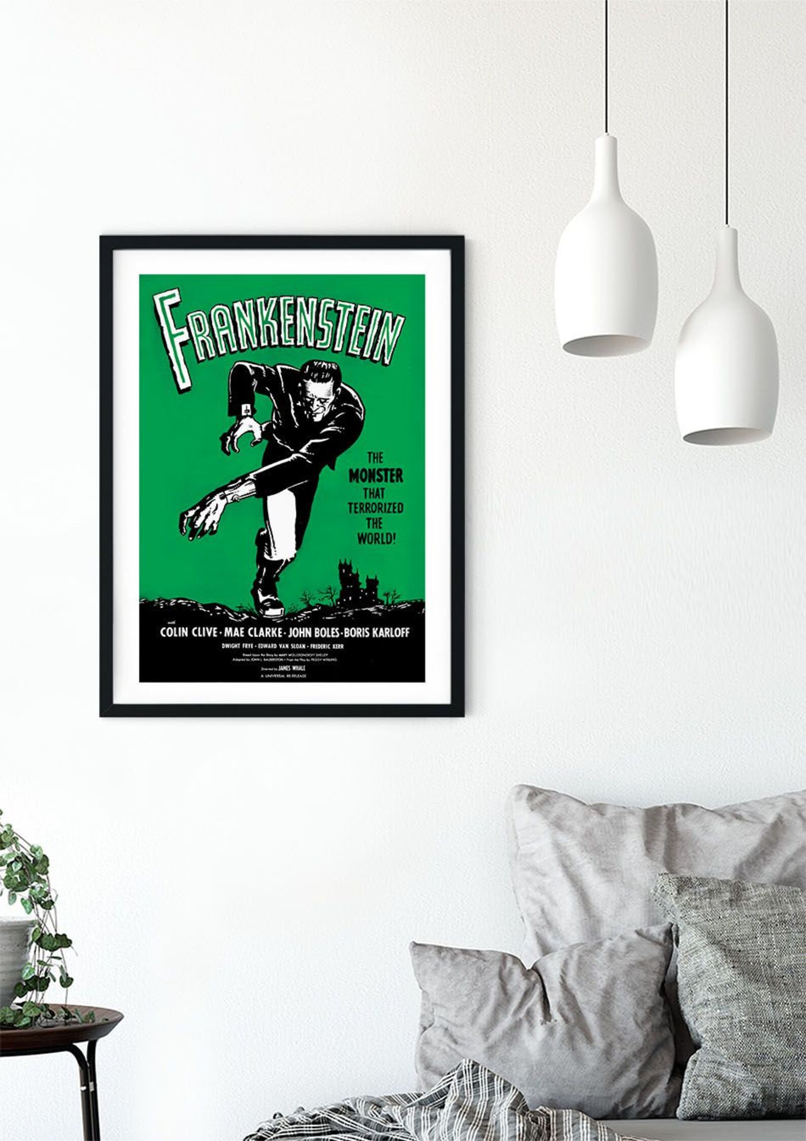 Frankenstein Retro Film Poster Restored Vintage Wall Art Old | Etsy