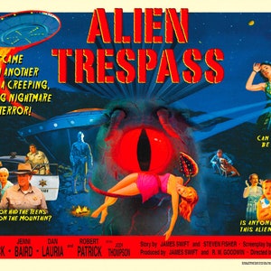 Alien Trespass Retro Film Poster, Restored Vintage Film Poster, Office ...