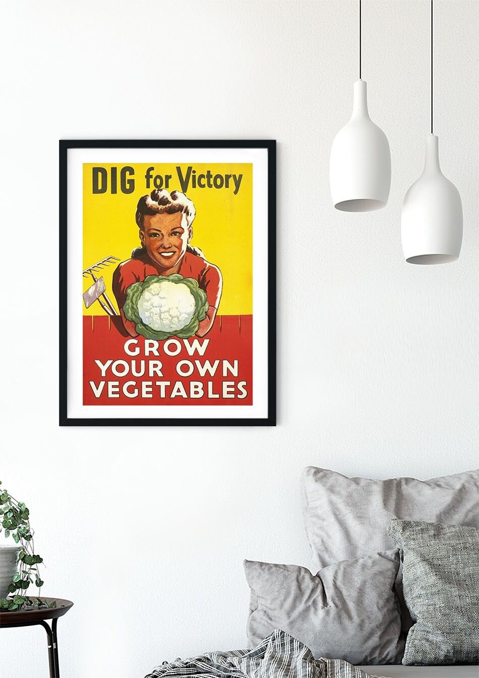 Dig for Victory Retro War Giclee Poster Restored Vintage Wall - Etsy UK