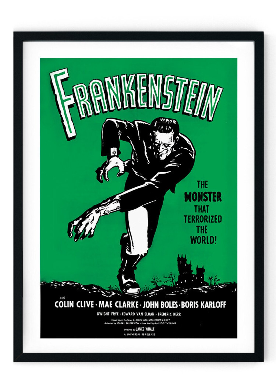 Frankenstein Retro Film Poster Restored Vintage Wall Art Old | Etsy