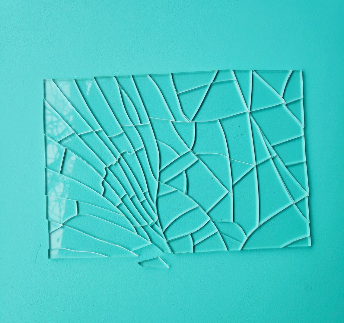 BROKEN GLASS Clear Impossible Jigsaw Puzzle Acrylic Laser Cutting ...