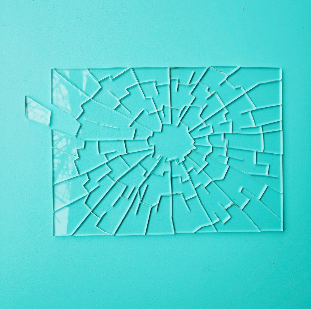 BROKEN GLASS Clear Impossible Jigsaw Puzzle Acrylic Laser Cutting ...