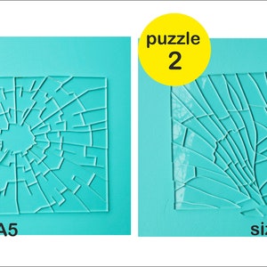 BROKEN GLASS Clear Impossible Jigsaw Puzzle Acrylic Laser Cutting ...