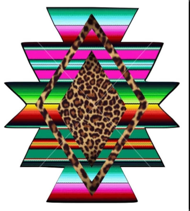 Serape Leopard Aztec Symbol PNG - Etsy