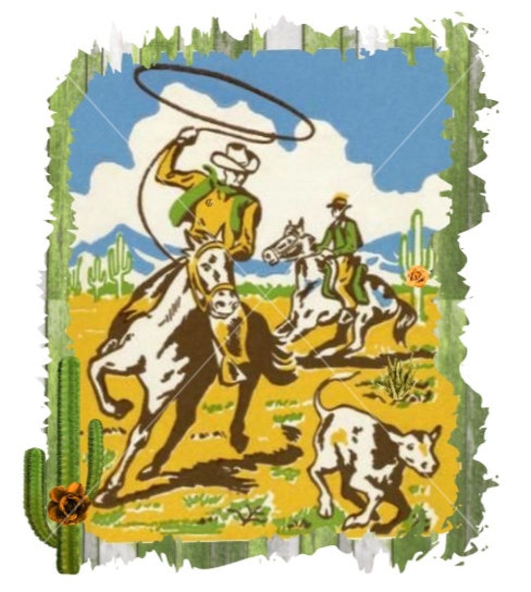 Team Roping PNG - Etsy