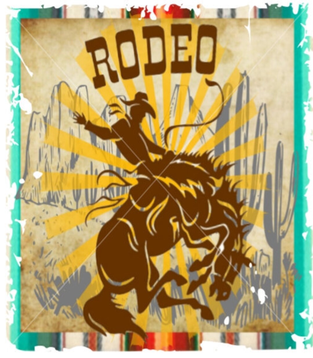 Sunset Desert Rodeo PNG - Etsy