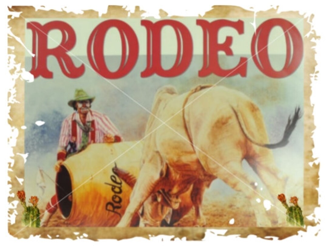 Vintage Rodeo Clown PNG - Etsy