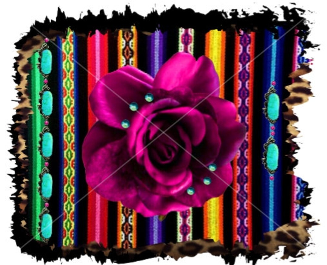 Serape Flower PNG - Etsy
