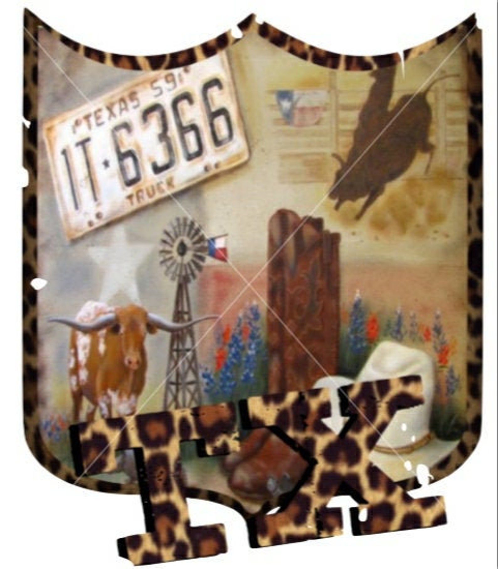 Texas Rodeo Tag PNG - Etsy