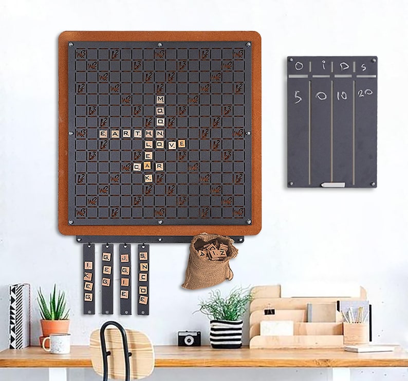 Magnetic Metal Scrabble Wall Game: Family Wordplay Decor - Etsy