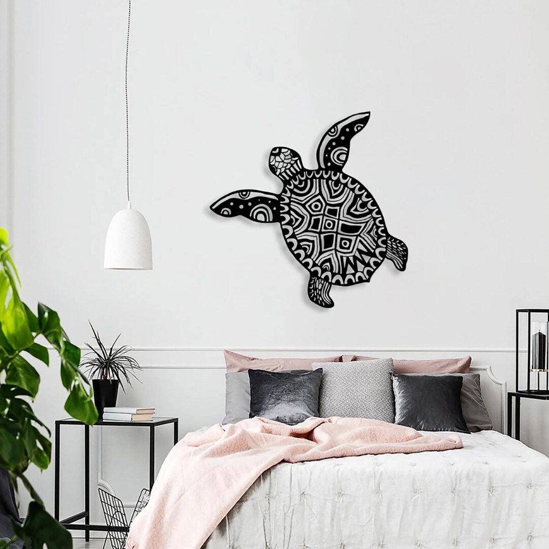 Sea Turtle Metal Wall Decor, Turtle Home Art, Animal Sihouette - Etsy