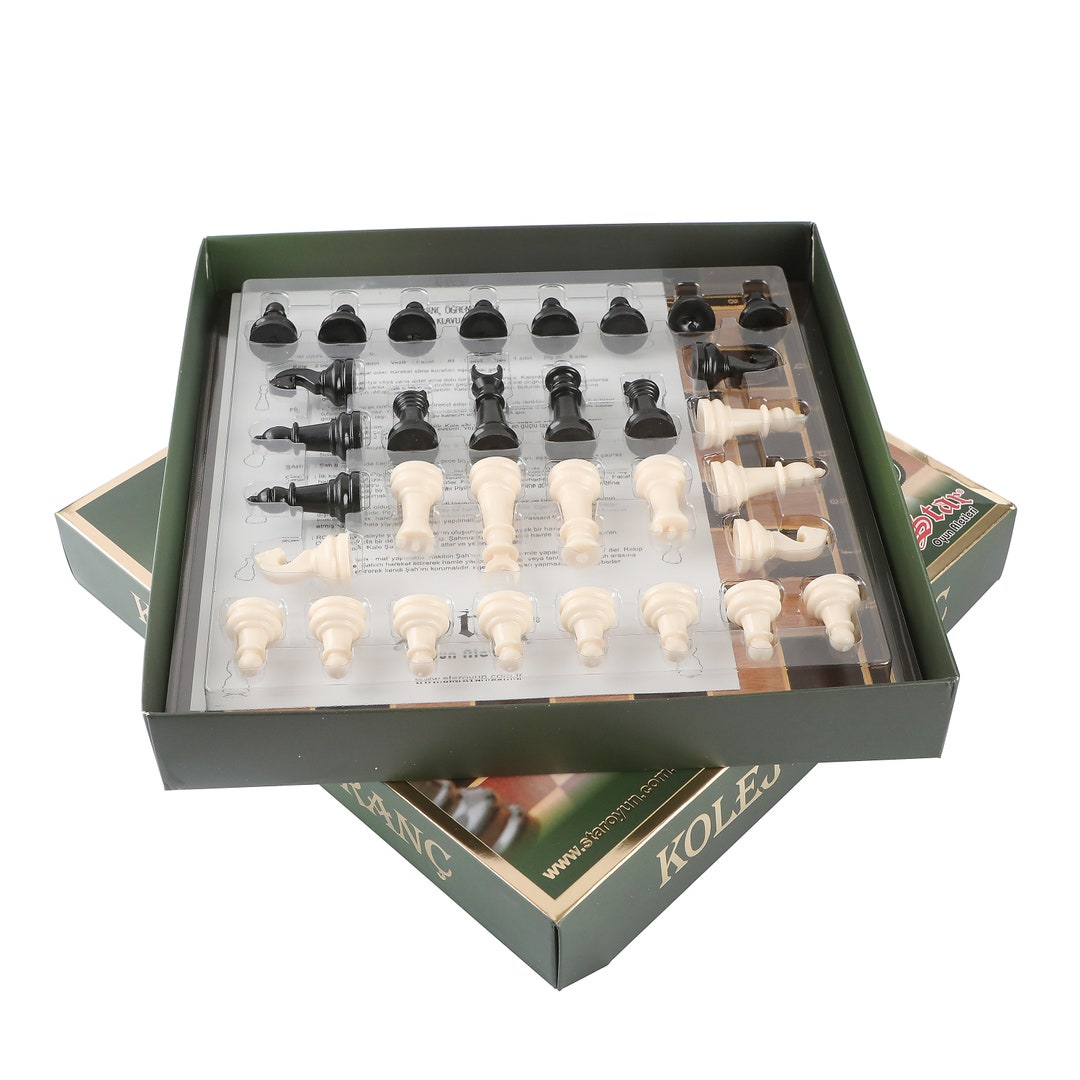College Chess Set, Chessboard and Pieces, Unique Gift for Strategy Game ...