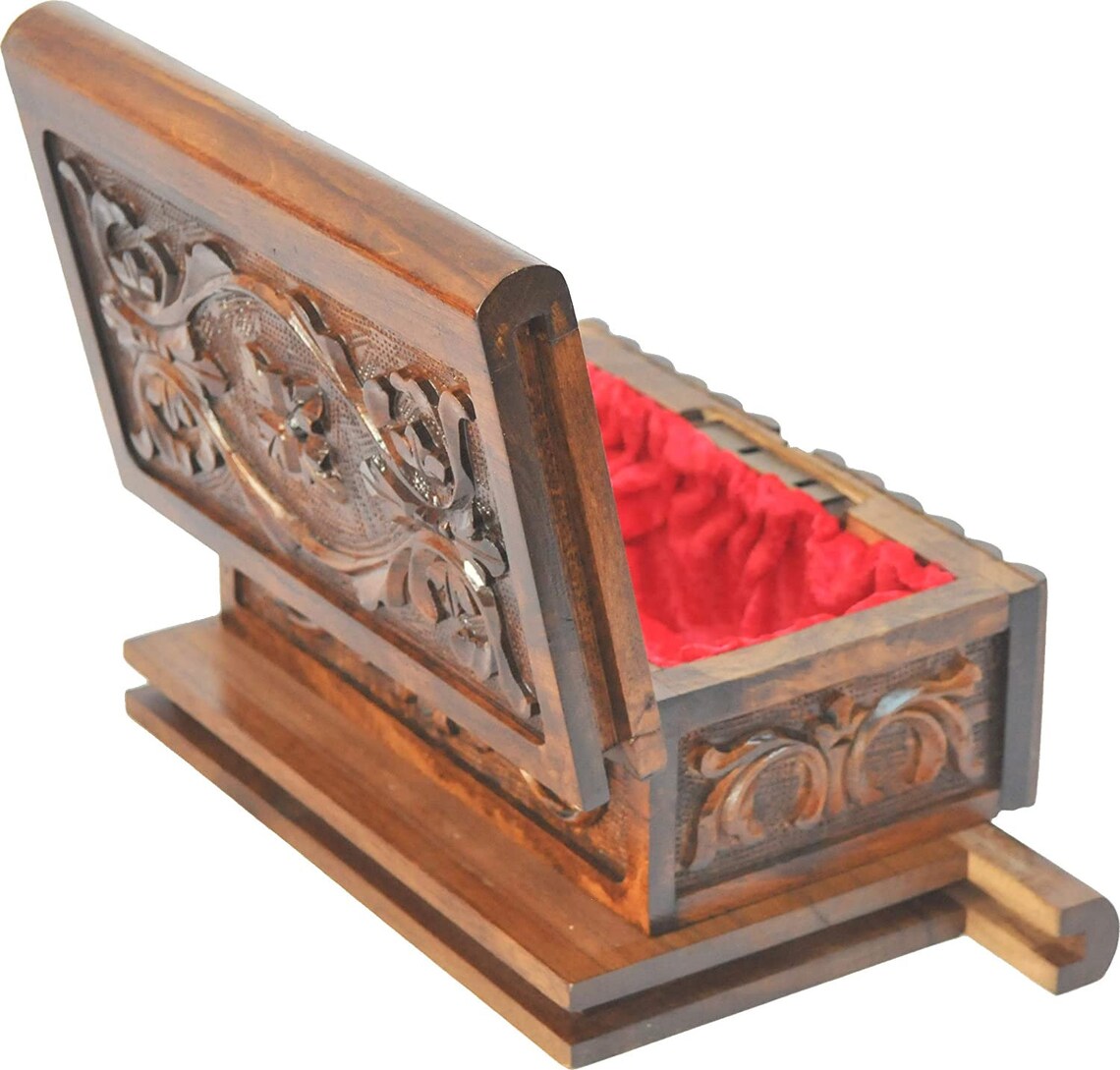 Puzzle Box With Secret Key Vintage Jewelry Box Secret Lock - Etsy