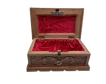 Puzzle Box With Secret Key, Vintage Jewelry Box, Hidden Lock Magic ...