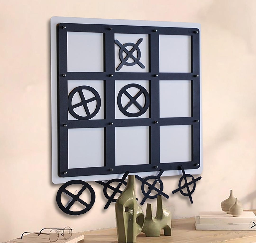 Tic Tac Toe XOX Wall Game, Magnetic Game, Indoor Game, Playroom Game ...