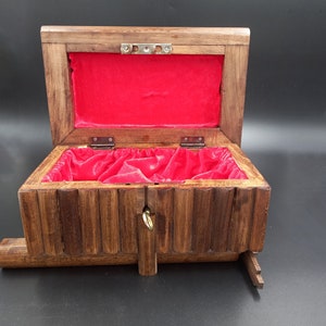 Puzzle Box With Secret Key, Vintage Jewelry Box, Hidden Lock Magic ...