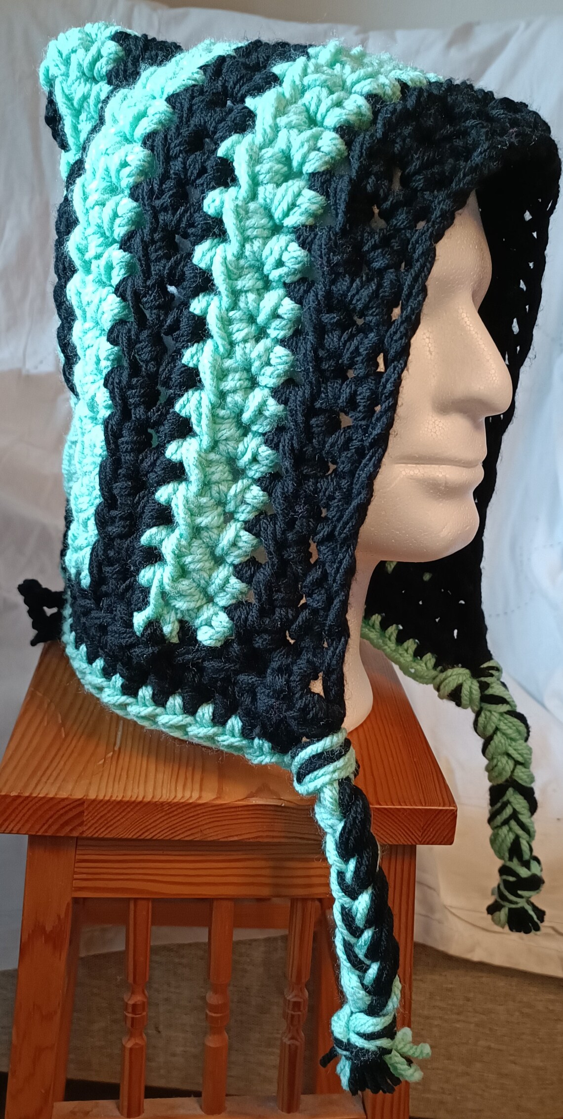 Black and Green Hood - Etsy
