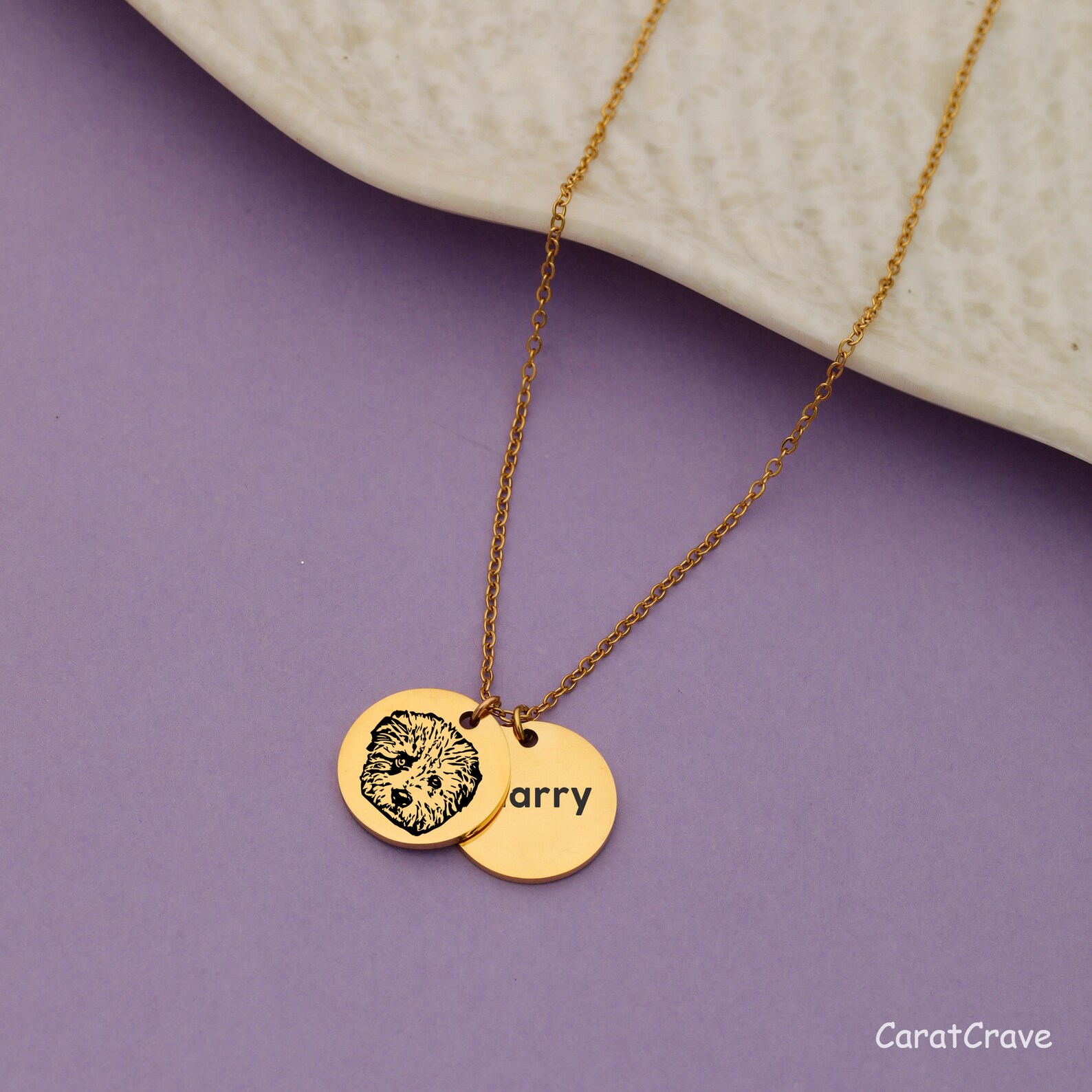 Custom Dog Necklace for Pet Moms - Personalized Pet Portrait Jewelry ...