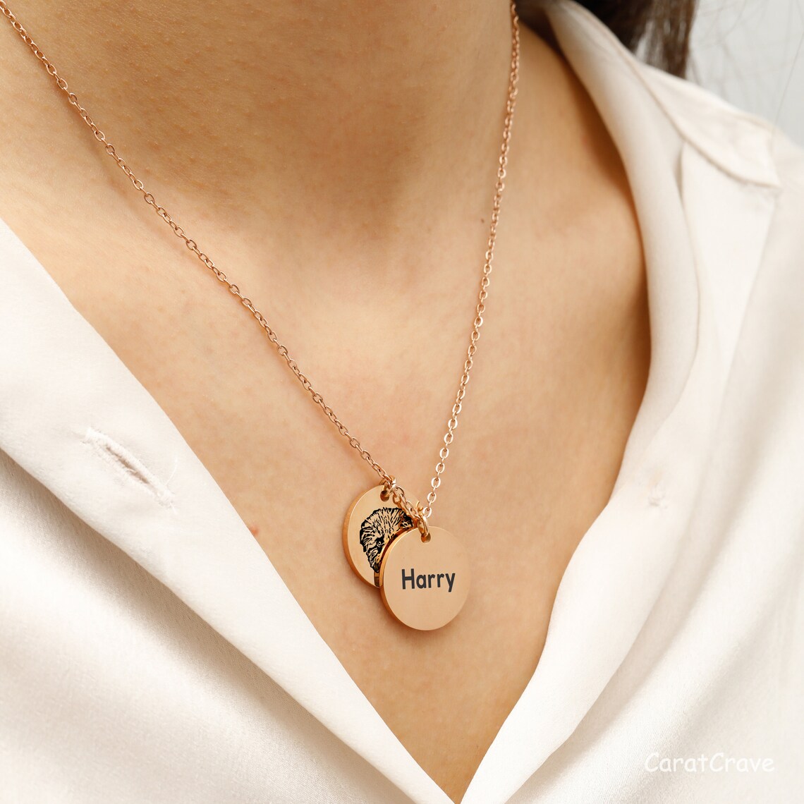 Custom Dog Necklace for Pet Moms - Personalized Pet Portrait Jewelry ...