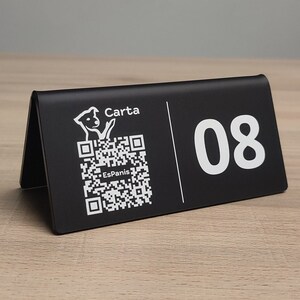Acrylic Table Stand With UV Printing for QR Codes, Logo, Table Numbers ...